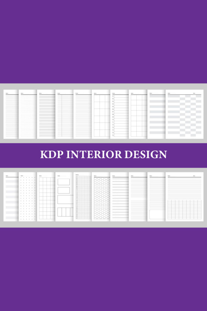 20 Printable Notebook Papers Editable KDP Interior - MasterBundles