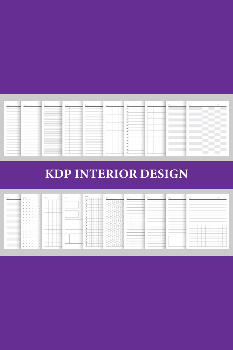 20 Printable Notebook Papers Editable KDP Interior - MasterBundles