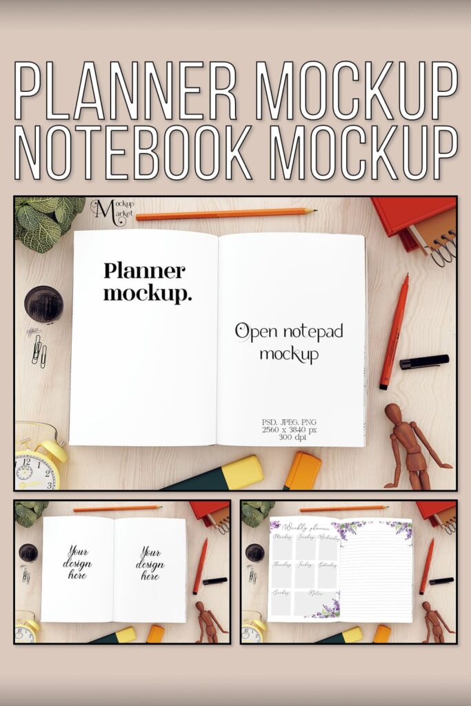 Planner Mockup. Notebook Mockup – MasterBundles