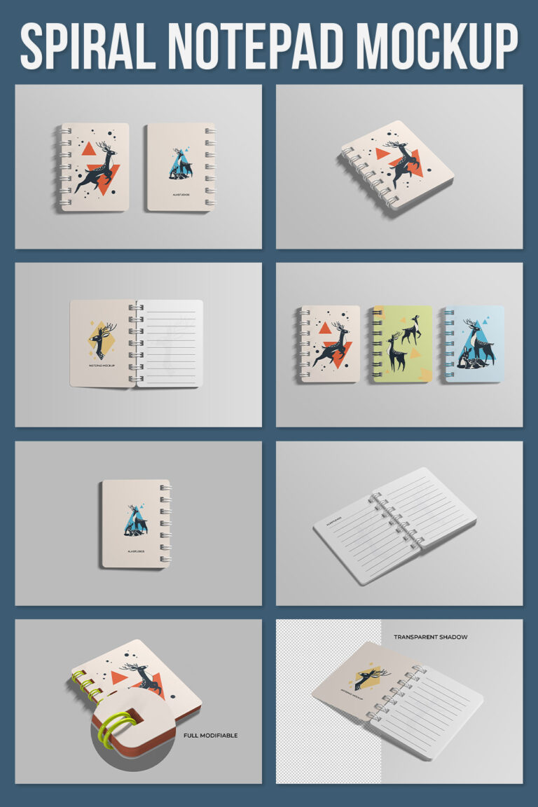 Spiral Notepad Mockup – MasterBundles
