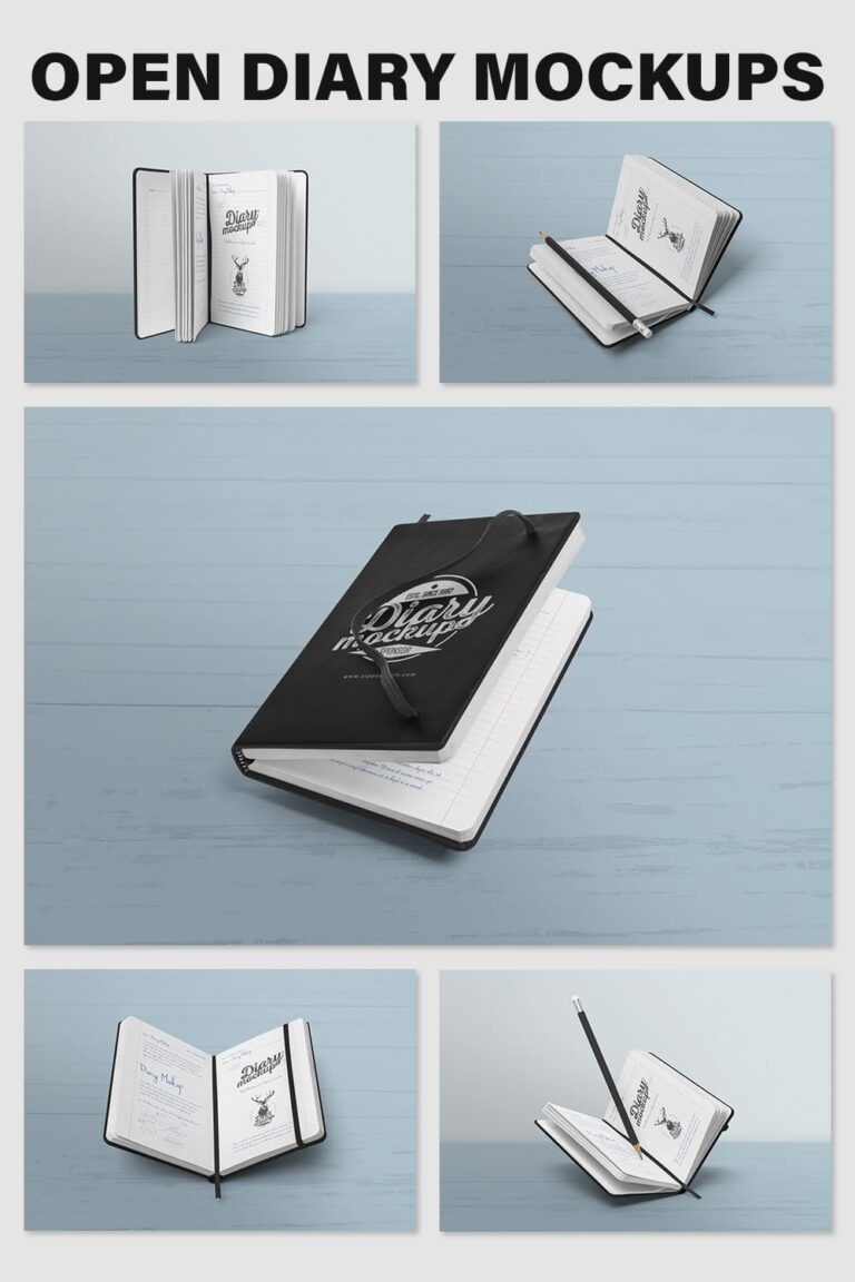 Open Diary Mockups – MasterBundles
