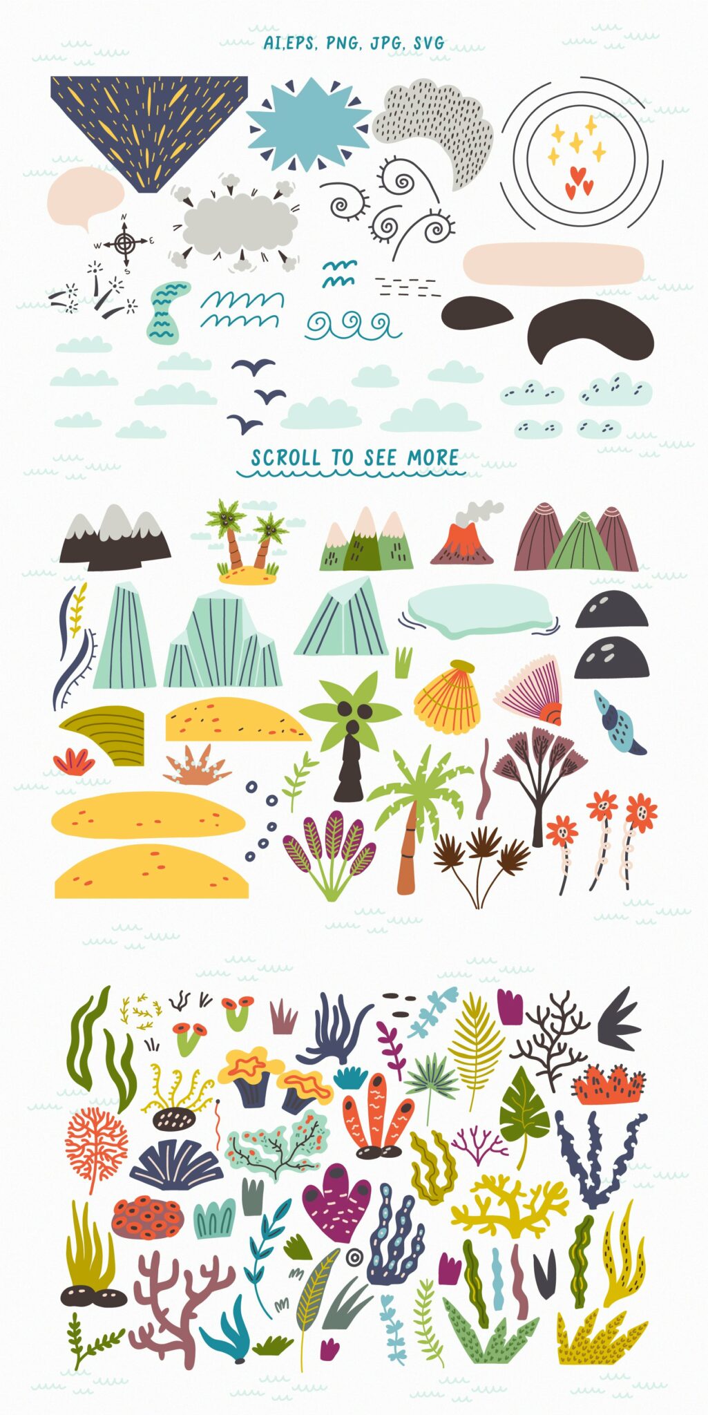 Pirates Ahoy: Clipart & Treasure Map – MasterBundles