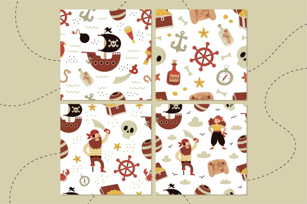 Cute Vector Pirate Collection – MasterBundles