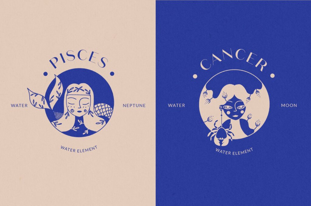 Horoscope & Zodiac Hand Drawn Logos – MasterBundles