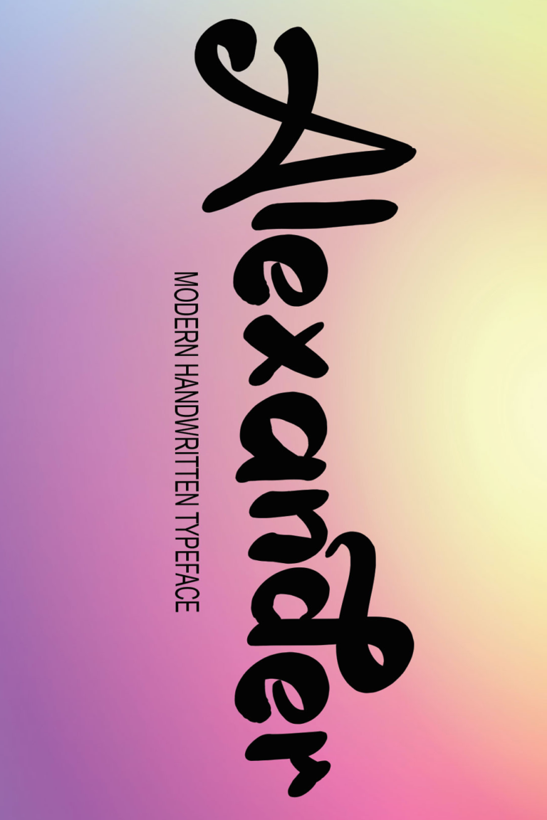 Handwriting Sans Serif Font Alexander Design - MasterBundles