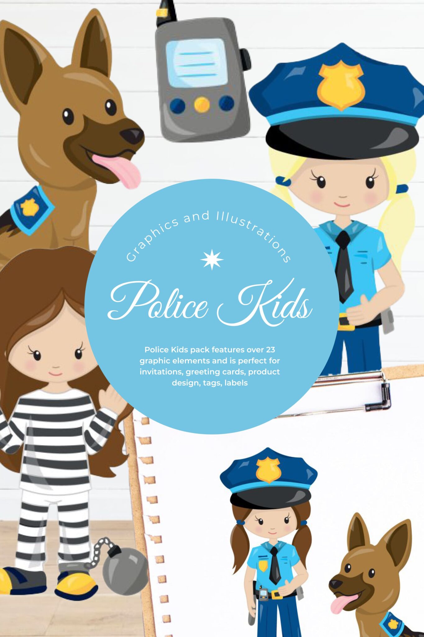 Police Kids Graphics And Illustrations – MasterBundles