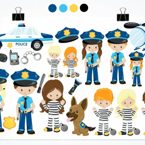 Police Kids Graphics And Illustrations | Master Bundles