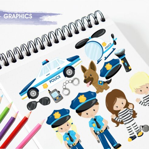 Police Kids Graphics And Illustrations | Master Bundles