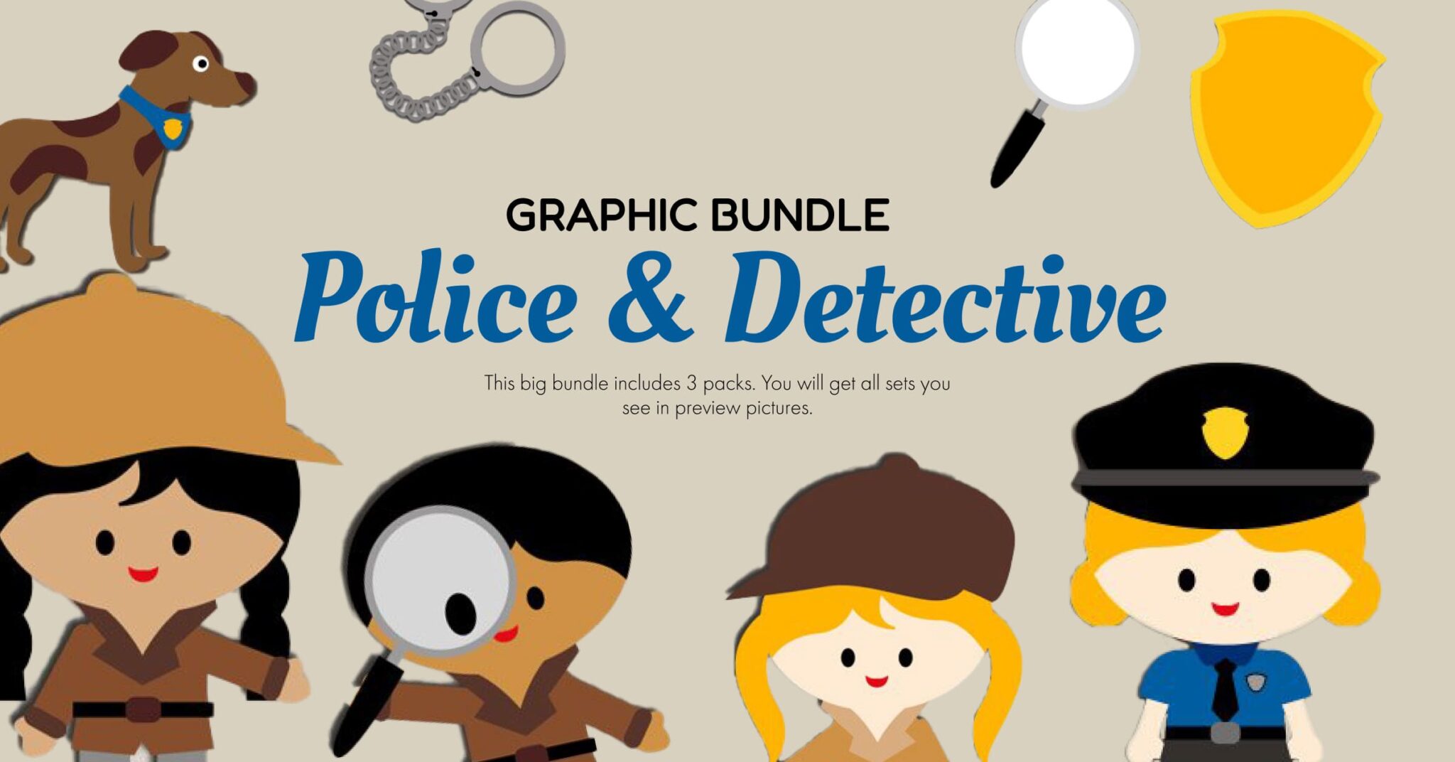 Police Officer And Detective Graphic Bundle – MasterBundles