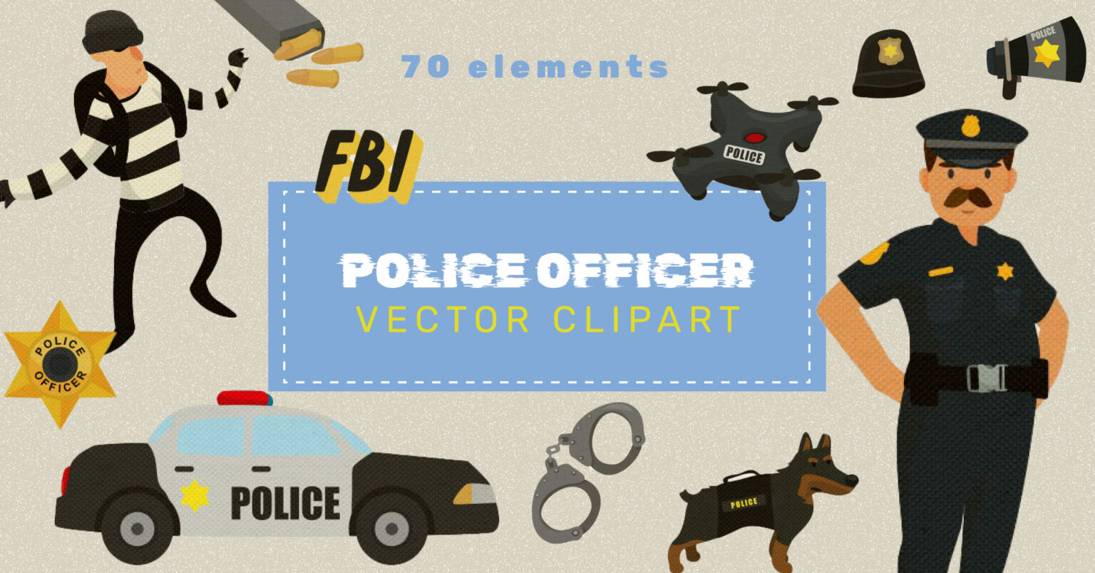 Police Officer Vector Clipart and Seamless Pattern – MasterBundles