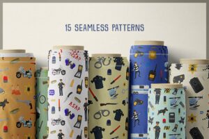 Police Officer Vector Clipart and Seamless Pattern – MasterBundles