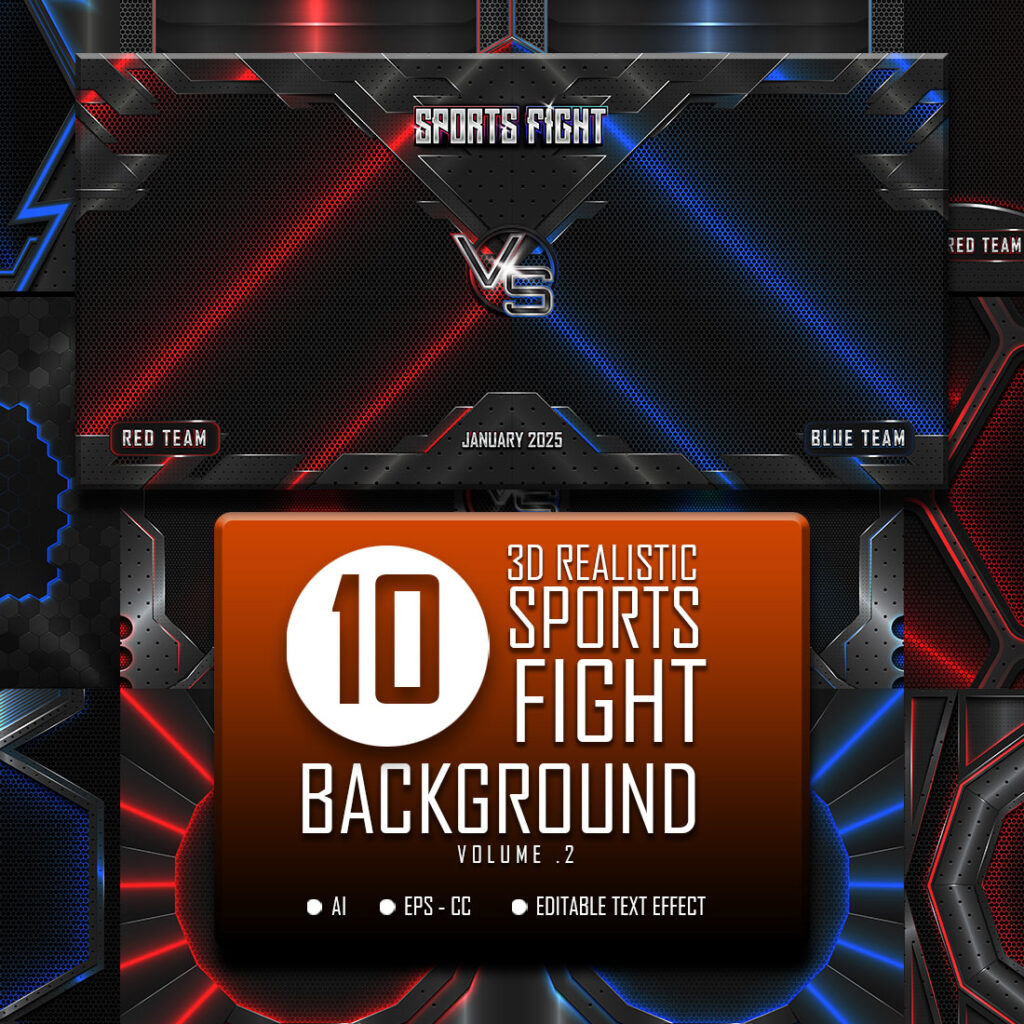 10 Sports fight poster background volume 2 - MasterBundles