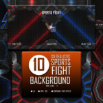 10 Sports fight poster background volume 2 - MasterBundles