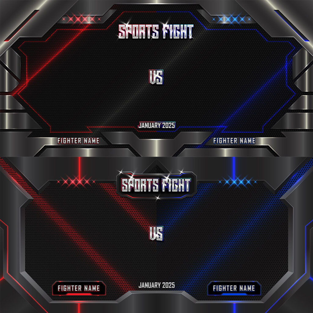 10 Sports fight posters and backgrounds in 3d realistic style ...