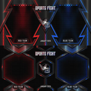 10 Sports fight poster background volume 2 - MasterBundles