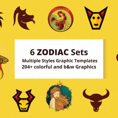 6 Zodiac Sets Illustrations – MasterBundles