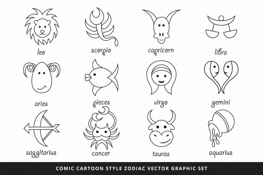 6 Zodiac Sets Illustrations – MasterBundles