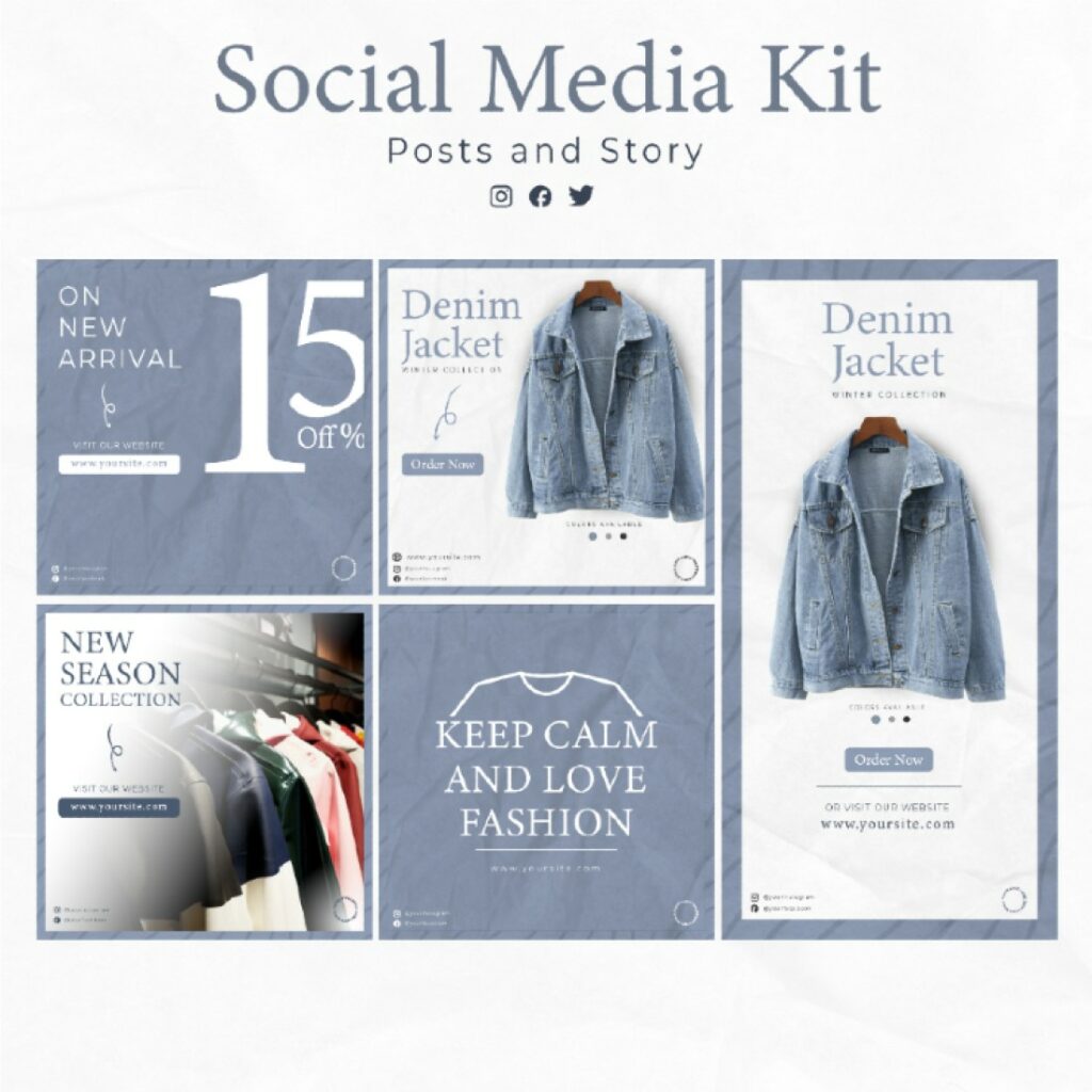 Fashion Social Media Template Pack - MasterBundles