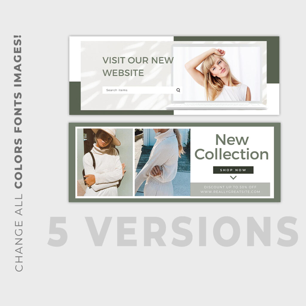 Pack Off 5 Web Banners Templates - MasterBundles
