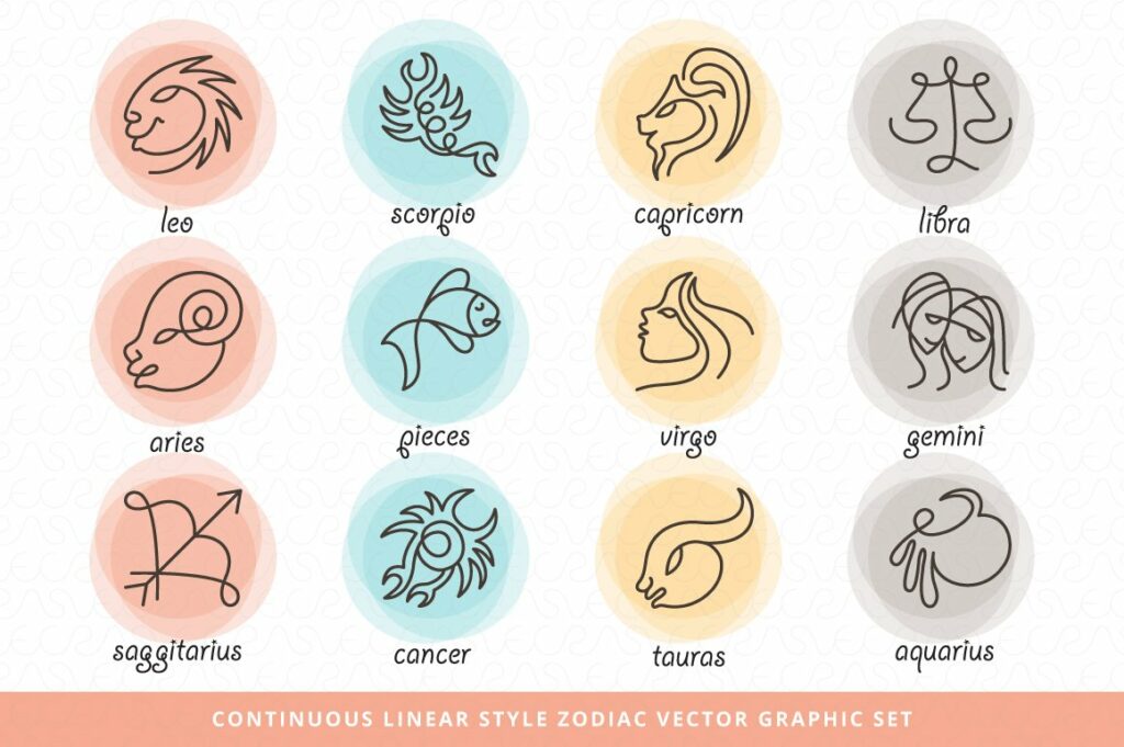 6 Zodiac Sets Illustrations – MasterBundles