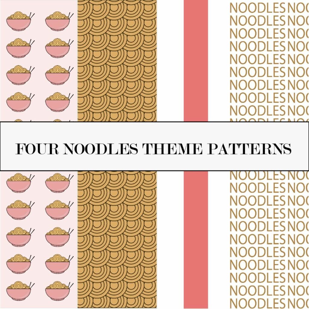 Noodles Theme Patterns - MasterBundles