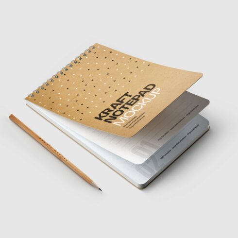 Kraft Notepad Mockup Set, Sketchbook | MasterBundles