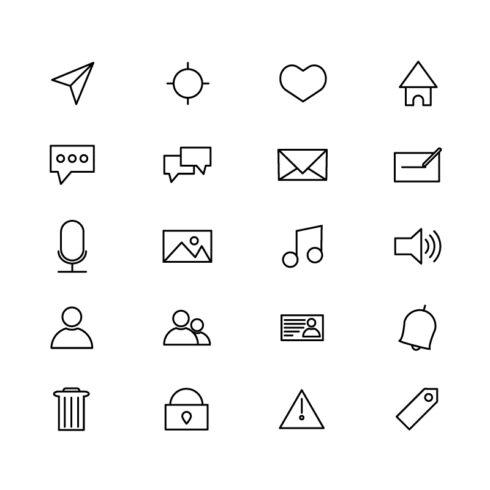 30 Linear Essential Icon Pack Vector Illustrations | MasterBundles