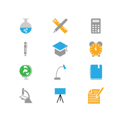 Education Flat Icons Vector and SVG | MasterBundles