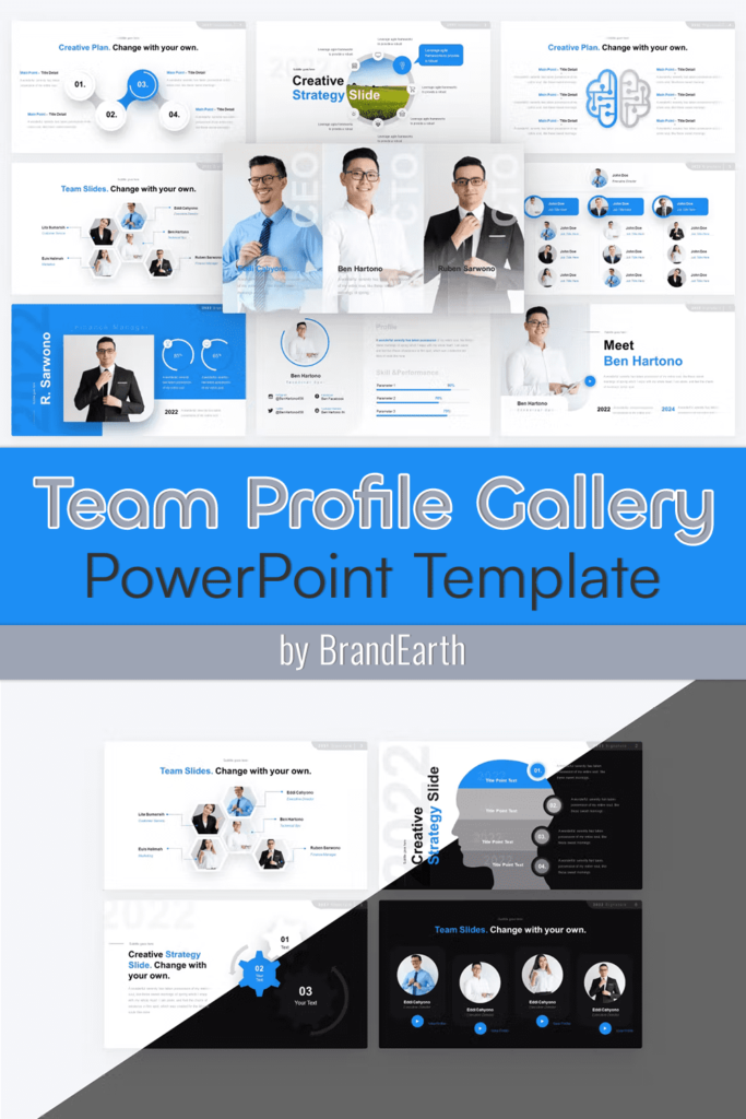 Profile, Team & Strategy Powerpoint Template – MasterBundles