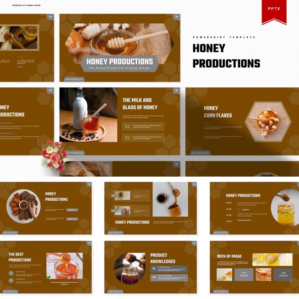 Honey Productions PowerPoint Template – MasterBundles