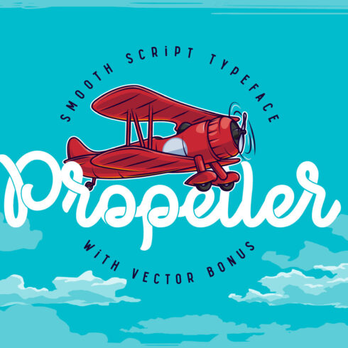 Propeller font + illustration - MasterBundles