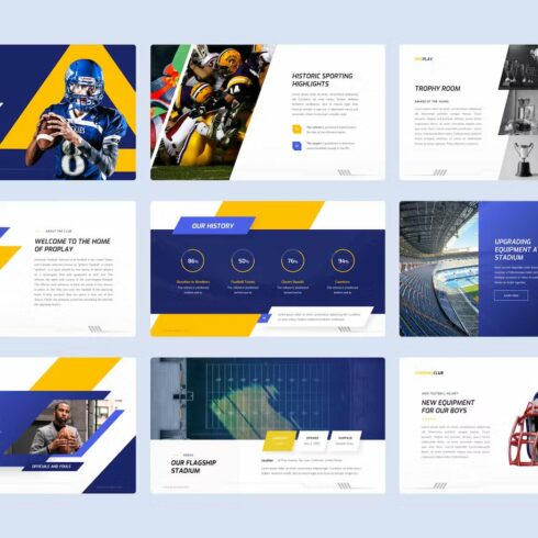 American Football Sports PowerPoint Template | MasterBundles