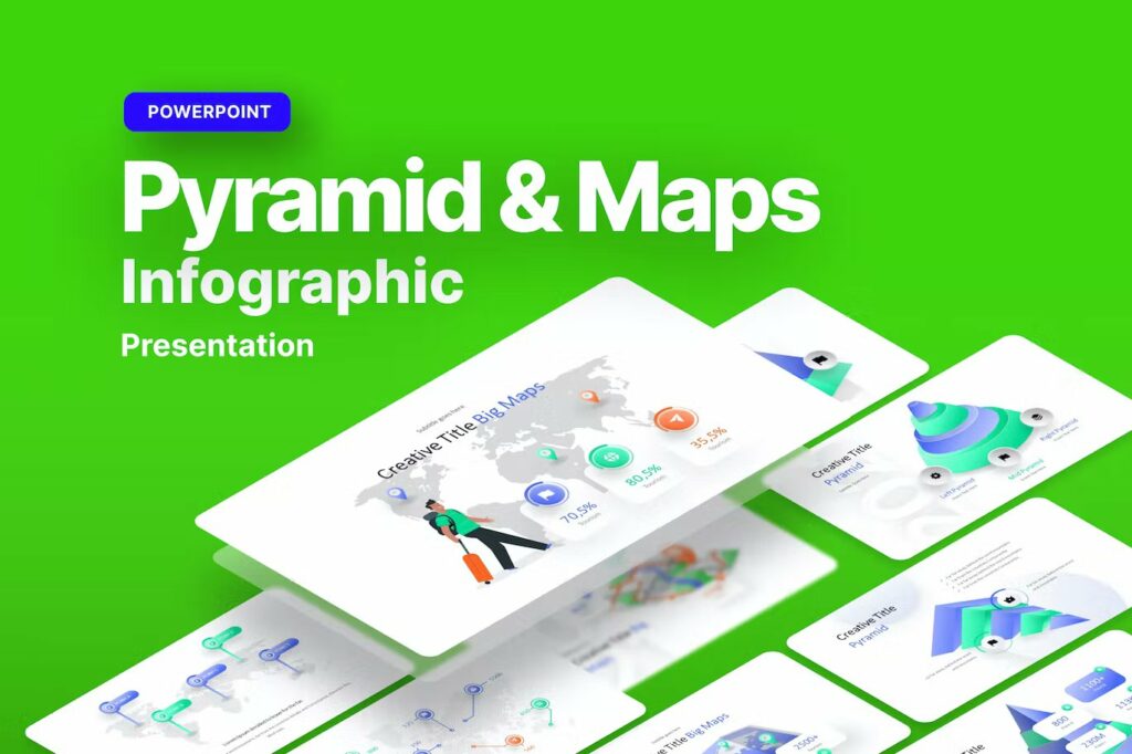 Pyramid & Maps Infographic PowerPoint Template – MasterBundles