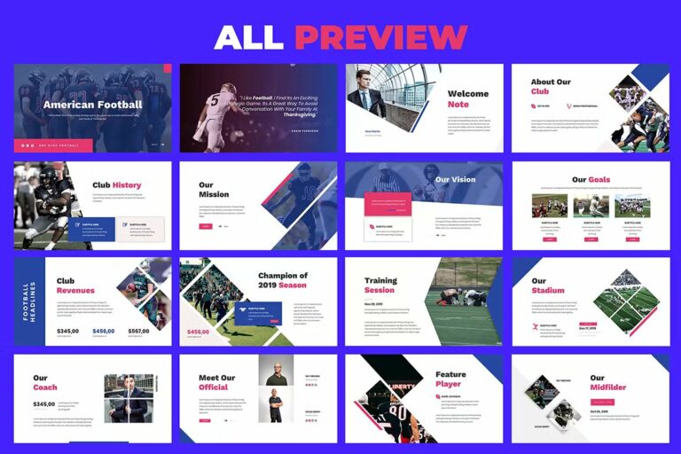 American Football Powerpoint Template – MasterBundles