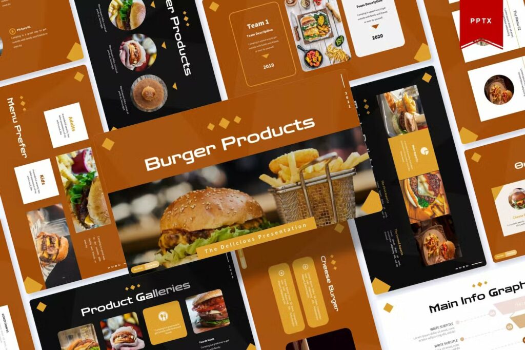 Burger Products | Powerpoint Template – MasterBundles