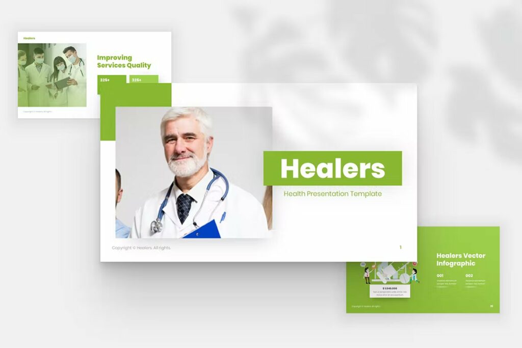 Healer Health Professional PowerPoint Template – MasterBundles