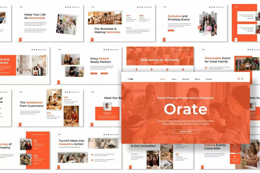 Orate - Event Planner Presentation PowerPoint – MasterBundles