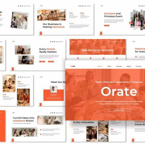 Orate - Event Planner Presentation PowerPoint | Master Bundles