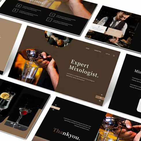 Expert Mixologist Powerpoint Presentations | MasterBundles
