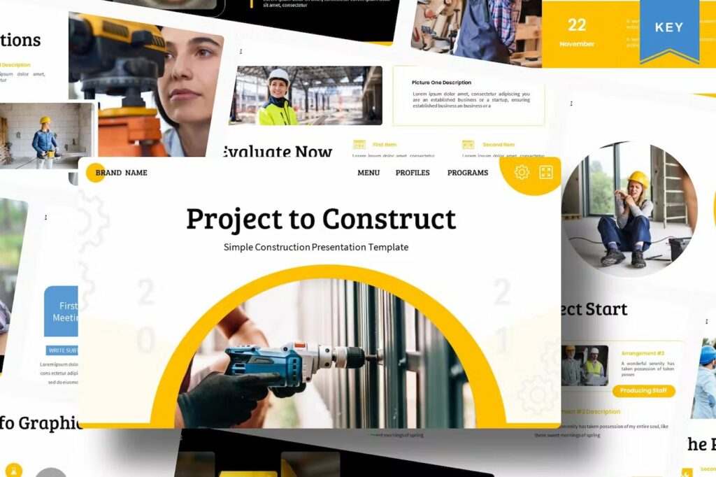 Project To Construct | Keynote Template – MasterBundles