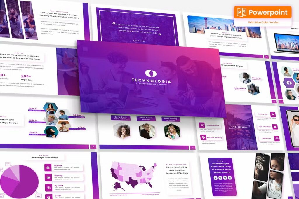 Information Technology - IT PowerPoint Template – MasterBundles