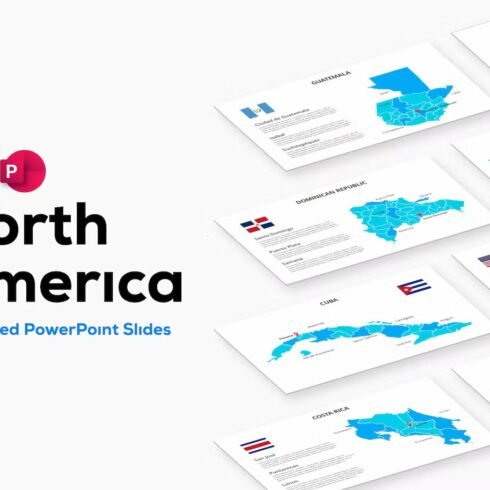 Animated North America Maps PowerPoint | MasterBundles