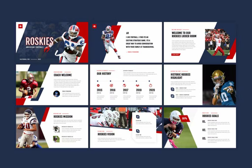 Roskies - American Football PowerPoint Template – MasterBundles
