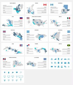 Animated North America Maps PowerPoint | MasterBundles