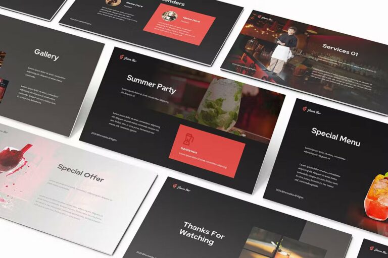 Pub & Bar PowerPoint Template – MasterBundles