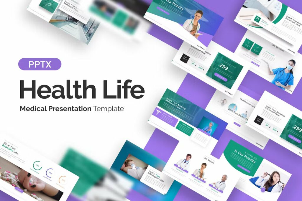Health Life Medical Presentation Template – MasterBundles