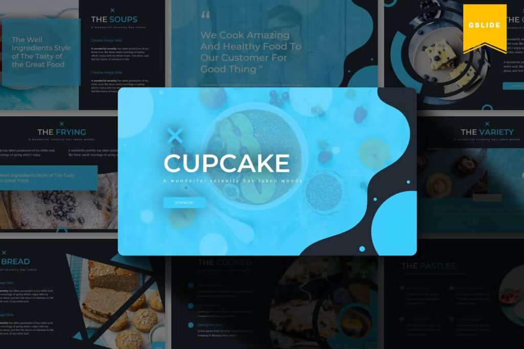 Cupcake | Google Slides Template – MasterBundles
