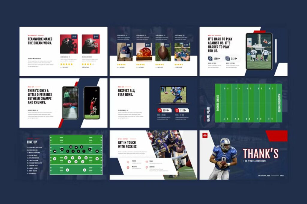 Roskies - American Football PowerPoint Template – MasterBundles