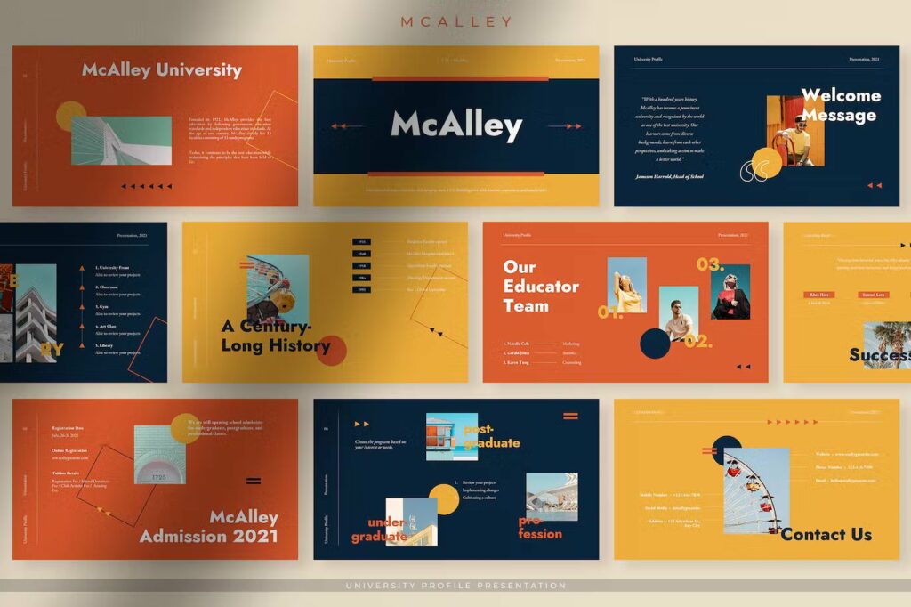 Mcalley - Creative University Profile Presentation – MasterBundles