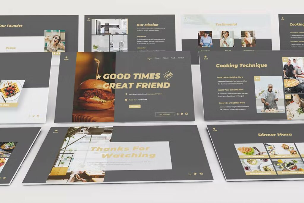 Craft Kitchen Powerpoint Template – MasterBundles